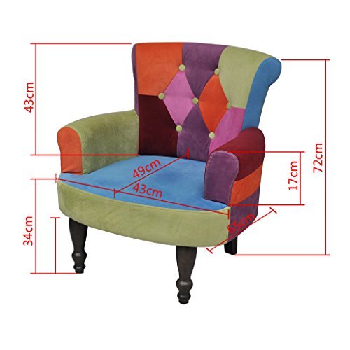 Anself Patchwork Sessel Clubsessel Design Patchwork Stuhl Loungesessel ...